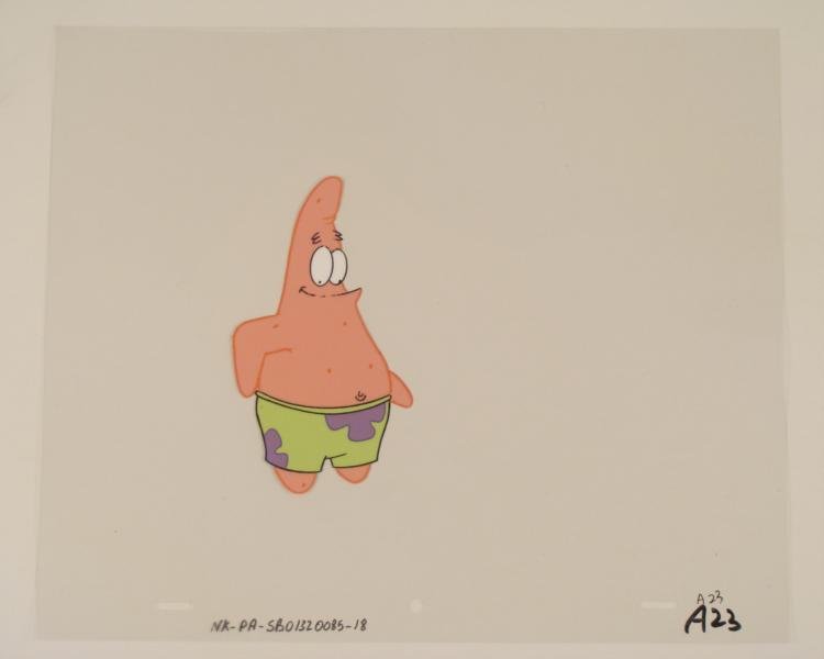 Original SpongeBob Cel Patrick Crazy Man Animation Art