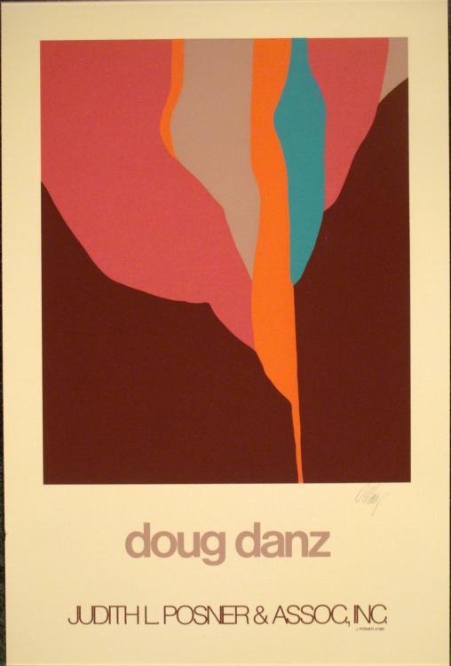 Doug Danz Signed Abstract Art Print 1983