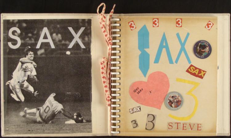 Steve Sax Unique Girl Fan 2 Album w/ Signed Photos, Hat