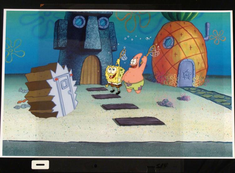 So Close Background Production Spongebob Original Cel