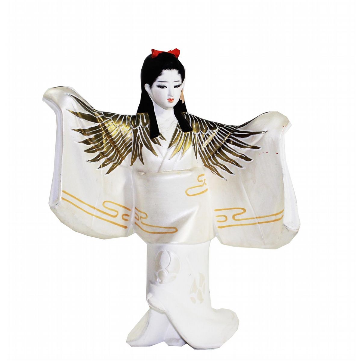 Japanese Sagi-Mai White Heron Female Dancer Hakata Figure