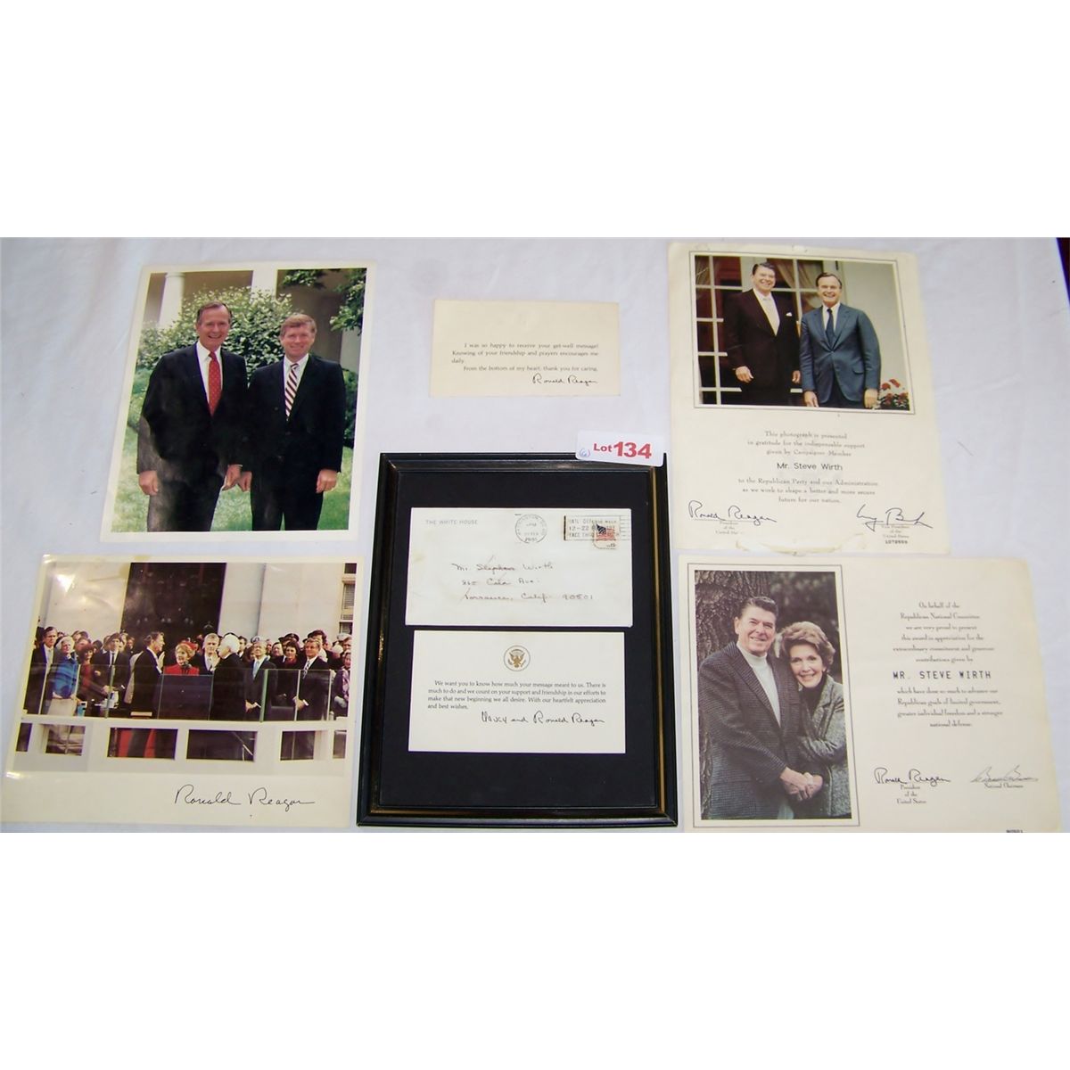 6 piece Reagan/ Bush Era Presidential Memorabilia.
