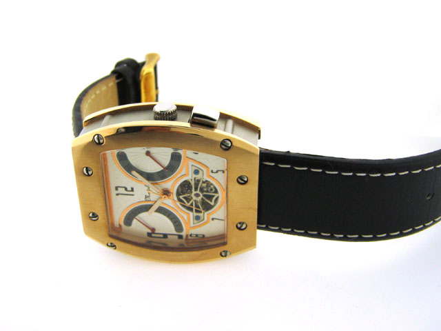 Marcel Drucker Men's 23-787R Rose Gold-Tone Stainless Steel Day and ...