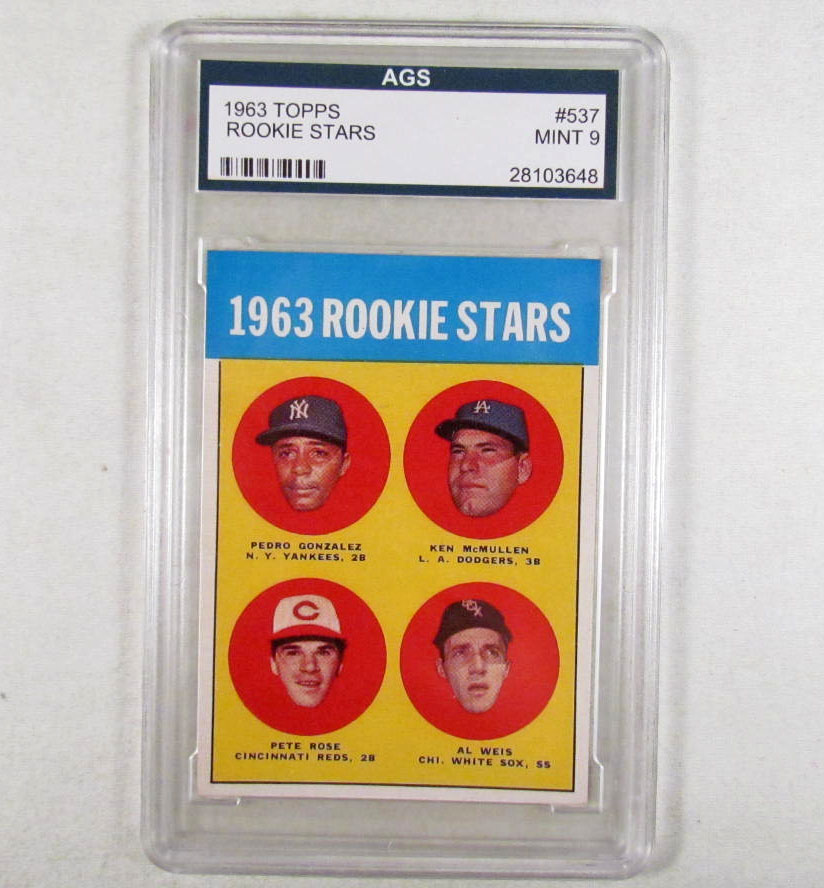 1963 TOPPS ROOKIE STARS NO. 537 BASEBALL CARD - AGS MINT 9