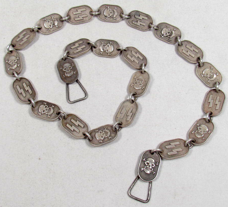 RARE GERMAN NAZI WAFFEN SS GORGET NECK CHAIN