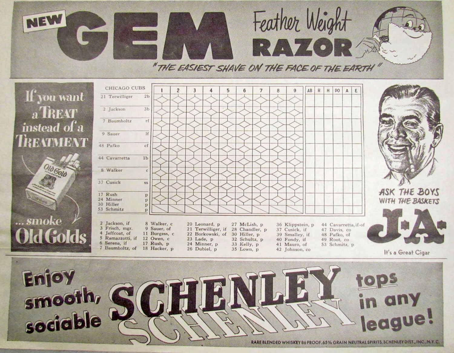 LOT OF 2 VINTAGE BOSTON BRAVES BASEBALL PROGRAMS - 1943 AND 1951