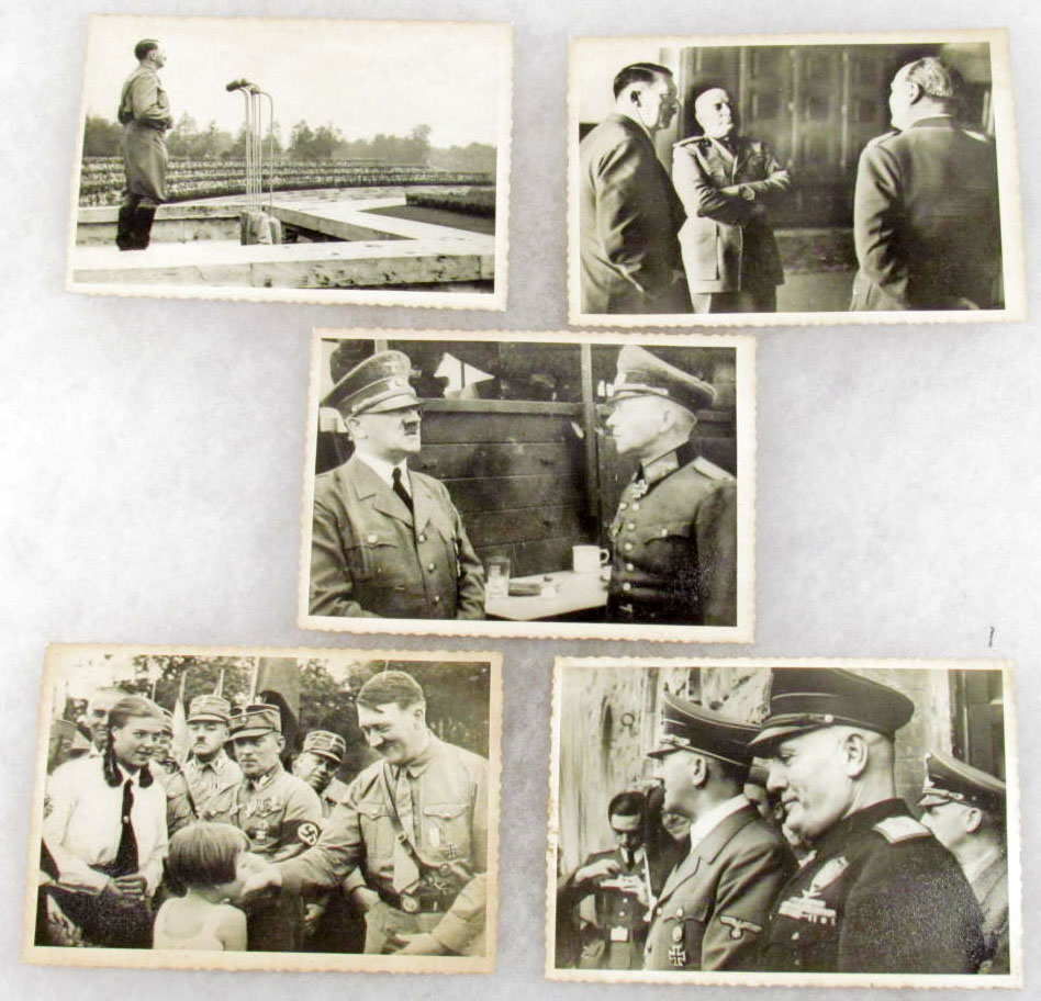 LOT OF 5 GERMAN NAZI DICTATOR ADOLF HITLER PHOTOS