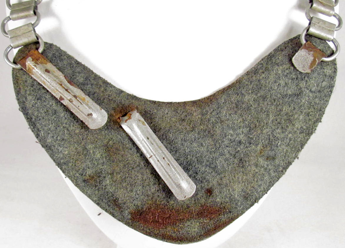 GERMAN NAZI LUFTWAFFE FELDGENDARMERIE FIELD GORGET W/ CHAIN