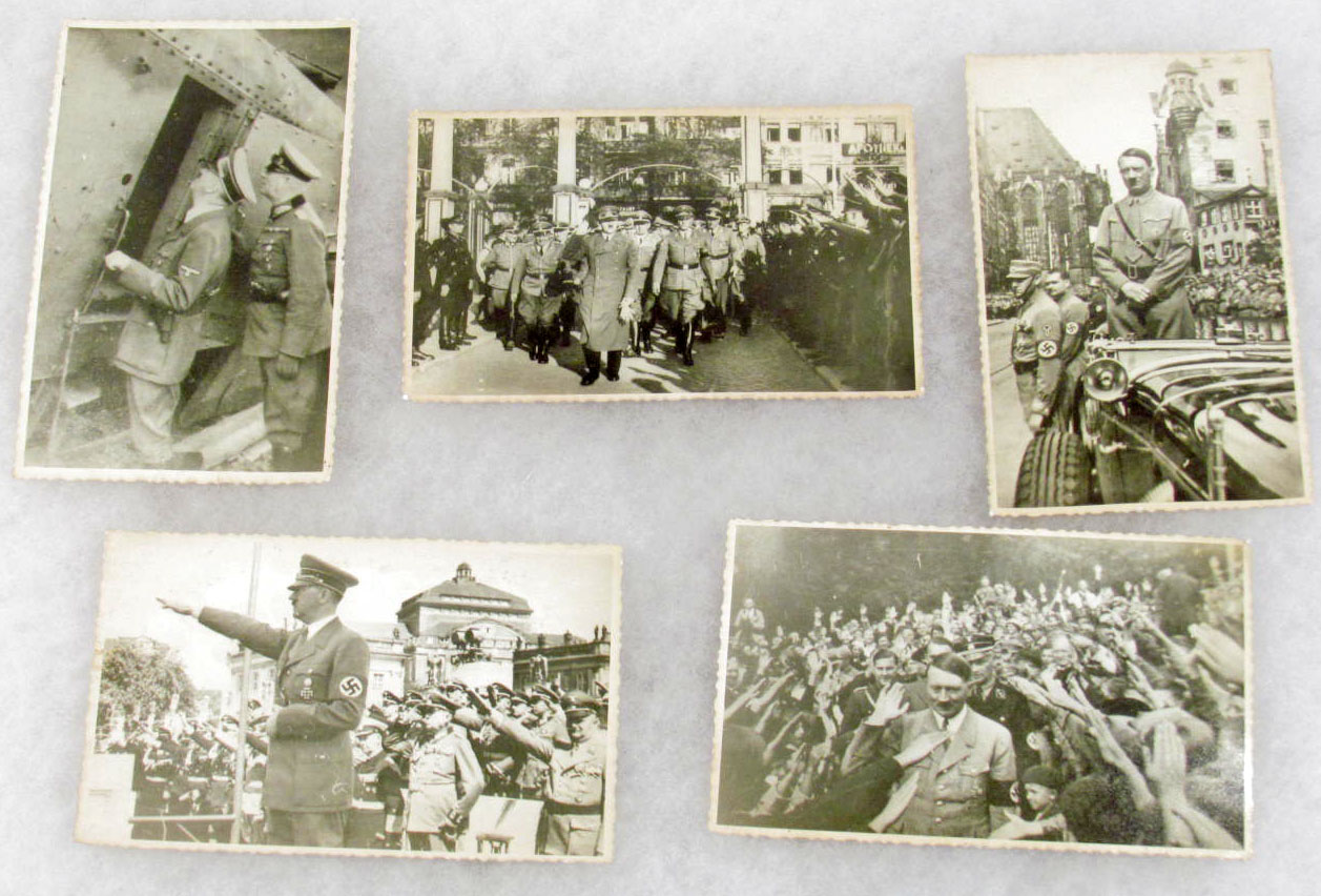 LOT OF 5 GERMAN NAZI DICTATOR ADOLF HITLER PHOTOS