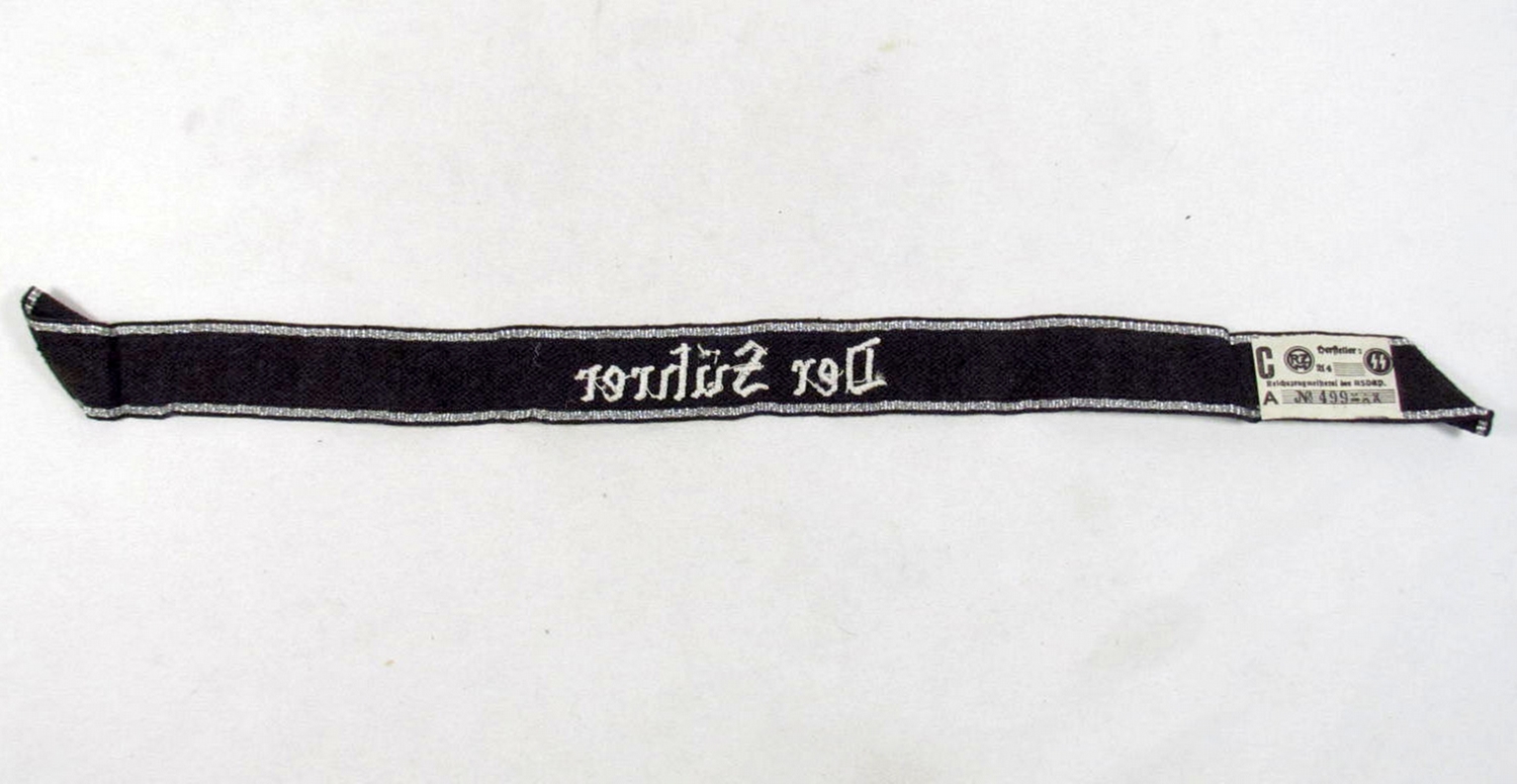 GERMAN NAZI WAFFEN SS DER FUHRER EM CUFF TITLE
