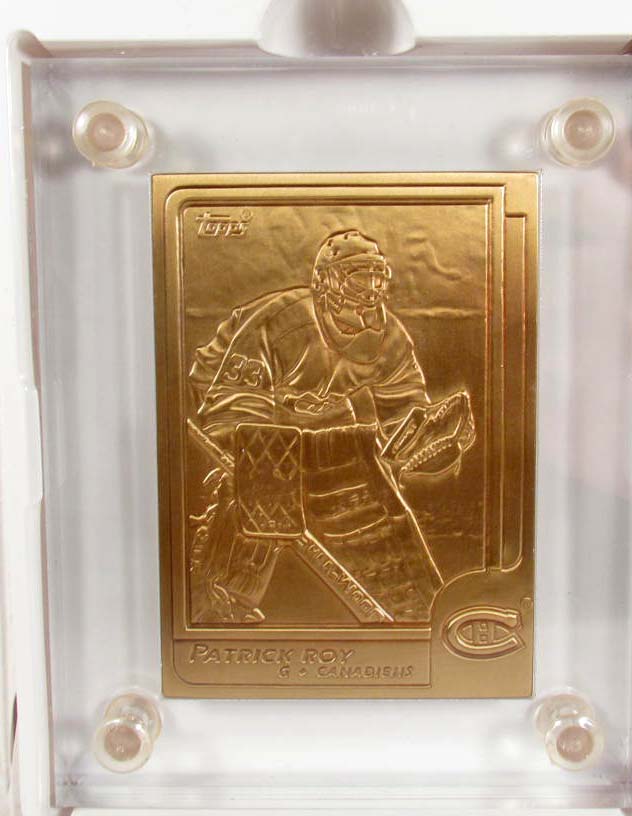 RARE 1986 TOPPS PATRICK ROY BRONZE HOCKEY CARD W/ COA AND ORIGINAL CASE