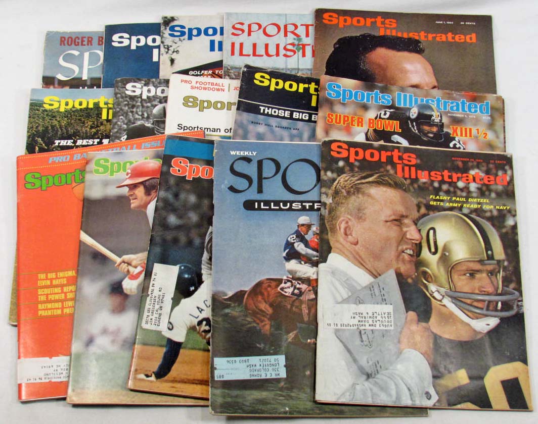 LOT OF 15 VINTAGE SPORTS ILLUSTRATED MAGAZINES lot-of-15-vintage-sports-illustrated-magazines