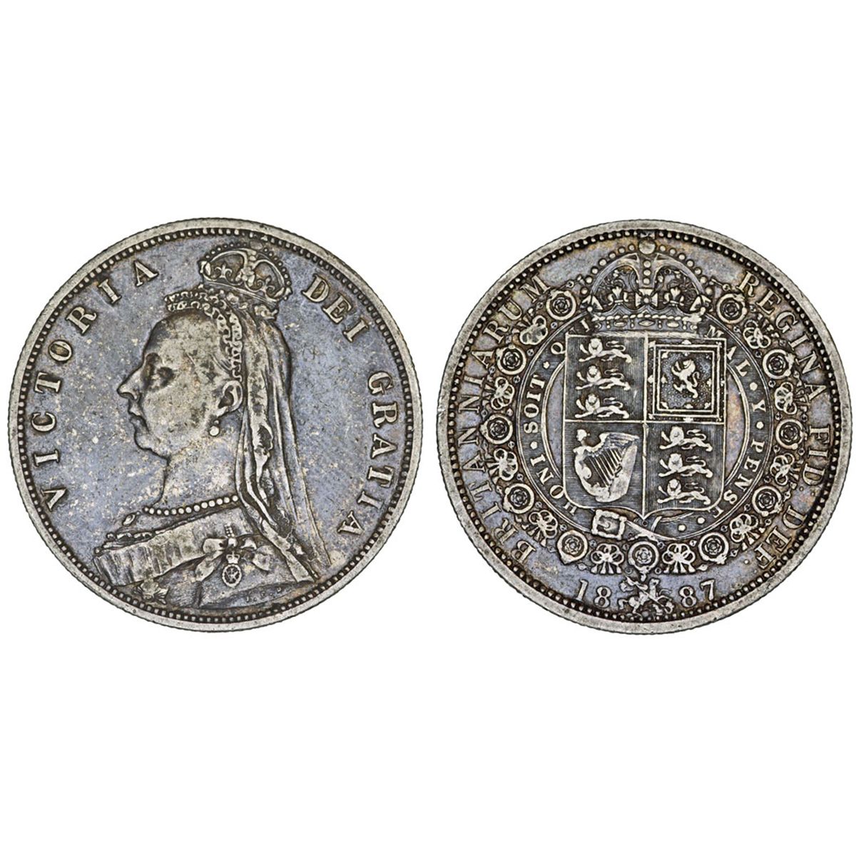 Great Britain. Queen Victoria (1837-1901) Silver Florin 1887. XF, toned