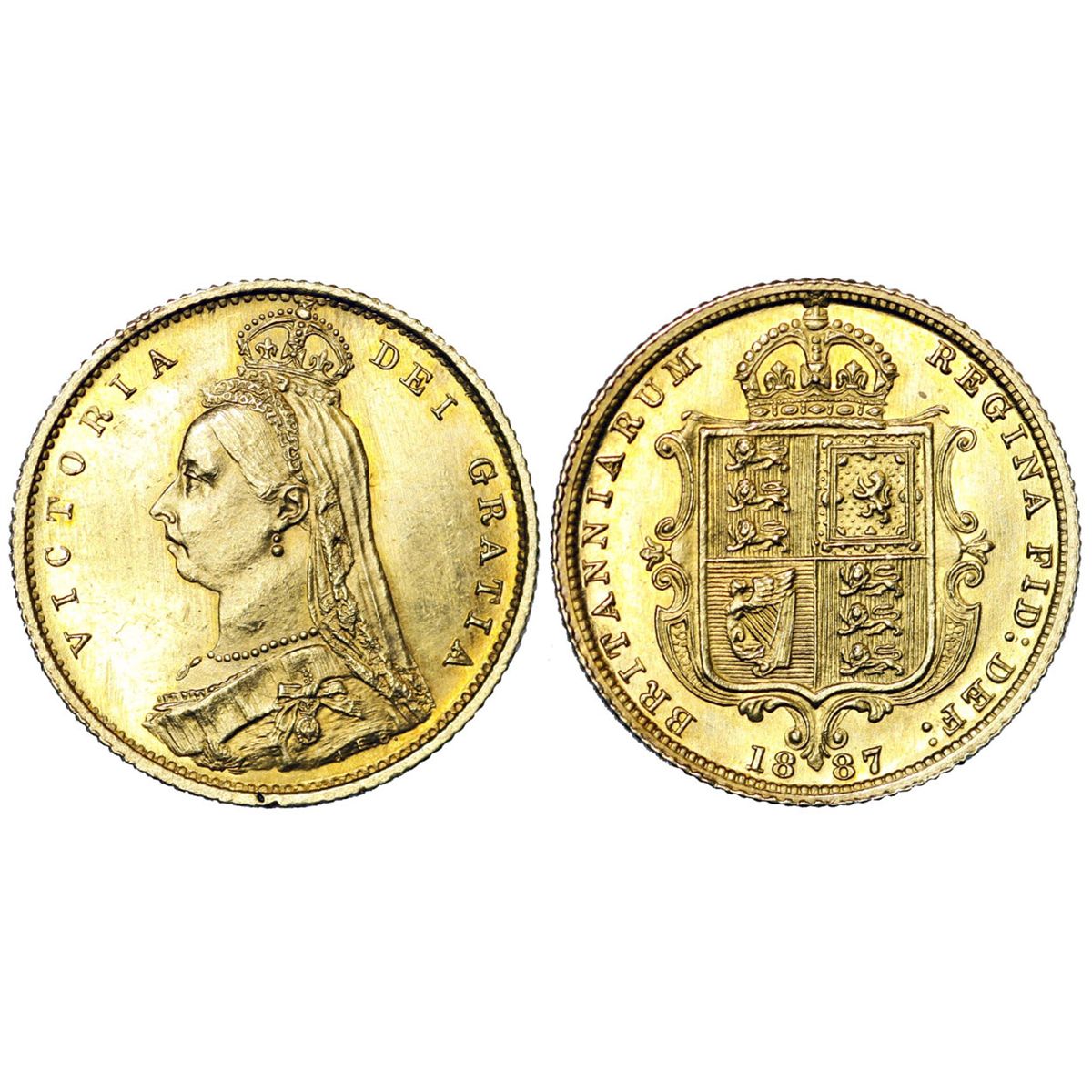 Great Britain. Queen Victoria (1837-1901) SCARCE Gold Half Sovereign ...