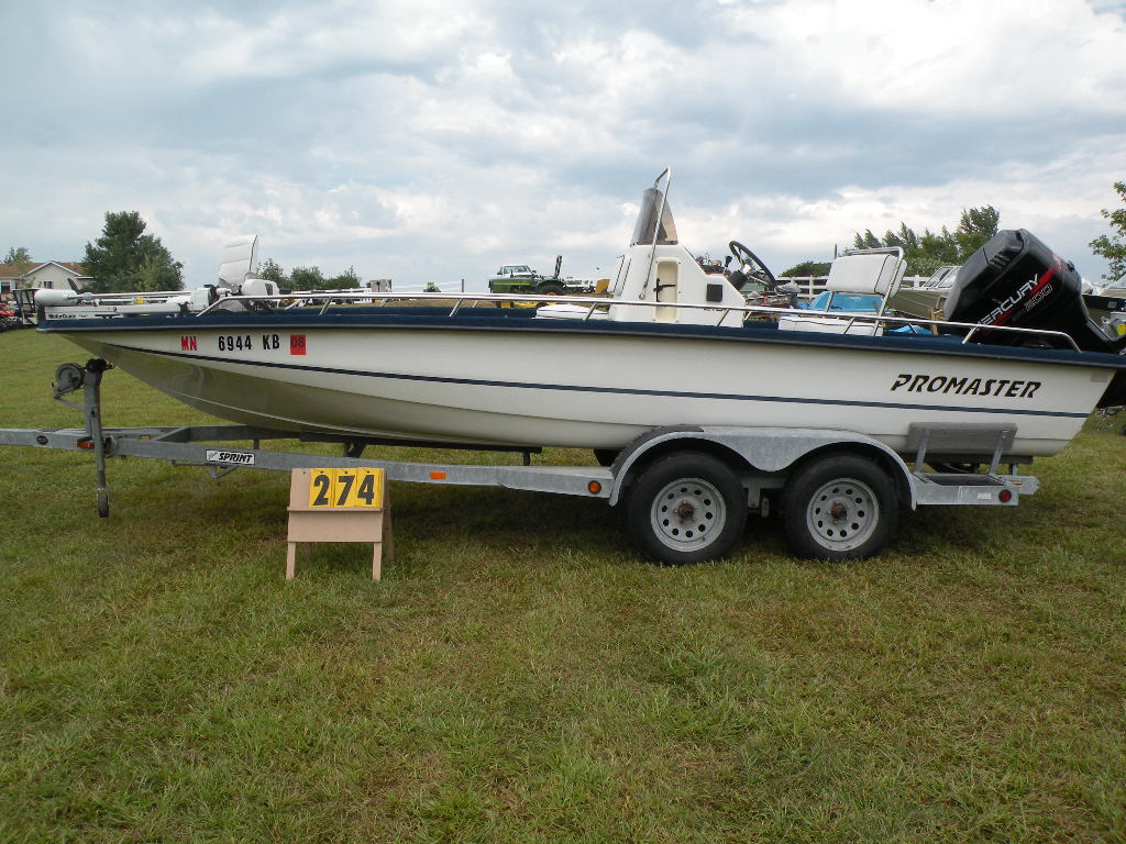 2000 Promaster Center Console, 21 ft boat SN F1W27340D000 w/trailer ...