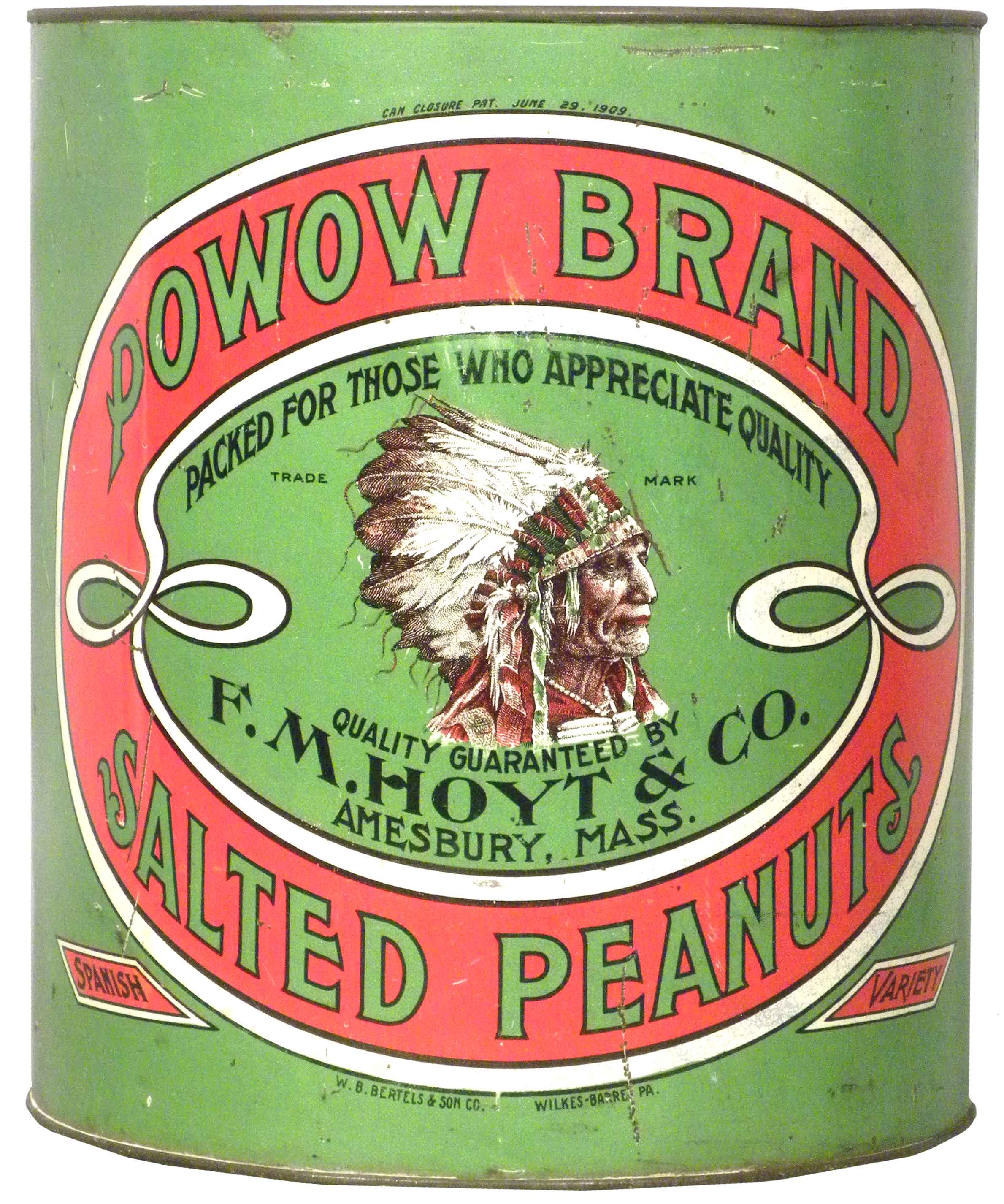 Powow Brand Salted Peanuts Eleven Pound Tin