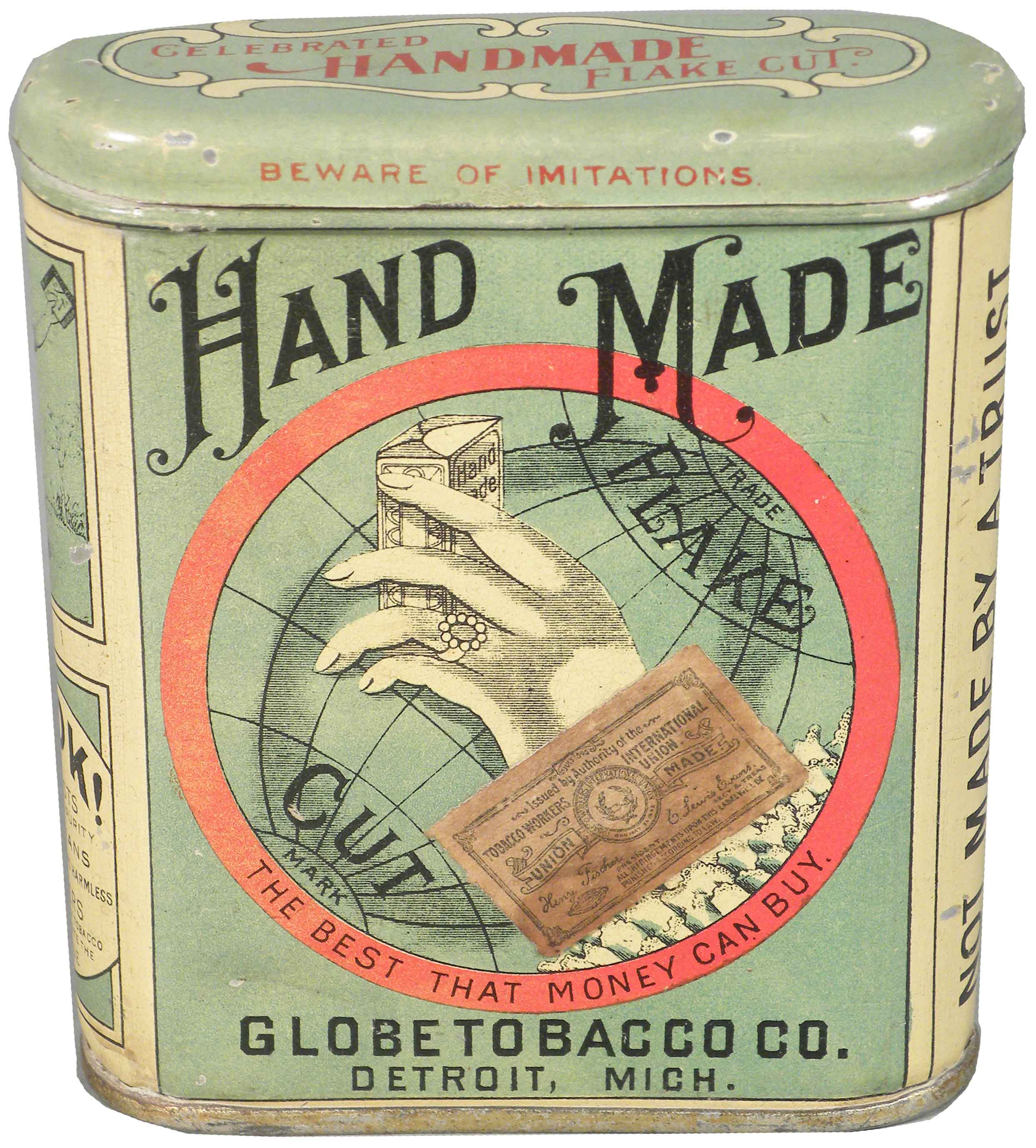 Hand Made Flake Cut Tobacco Pocket Tin