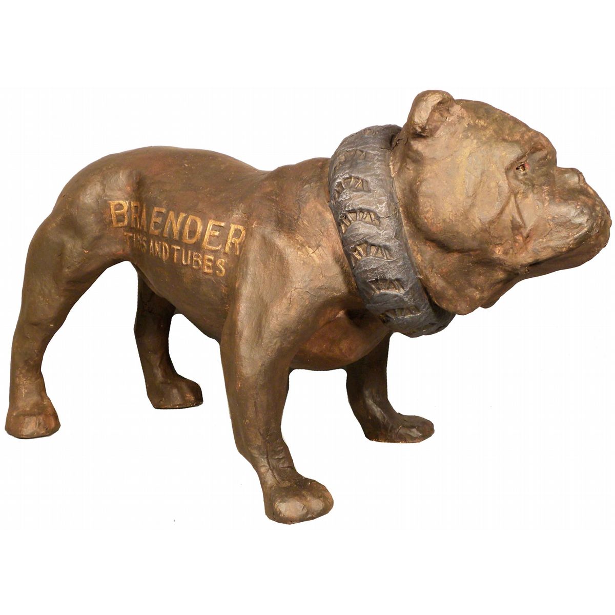 Braender Tires & Tubes Paper Mache Bull Dog