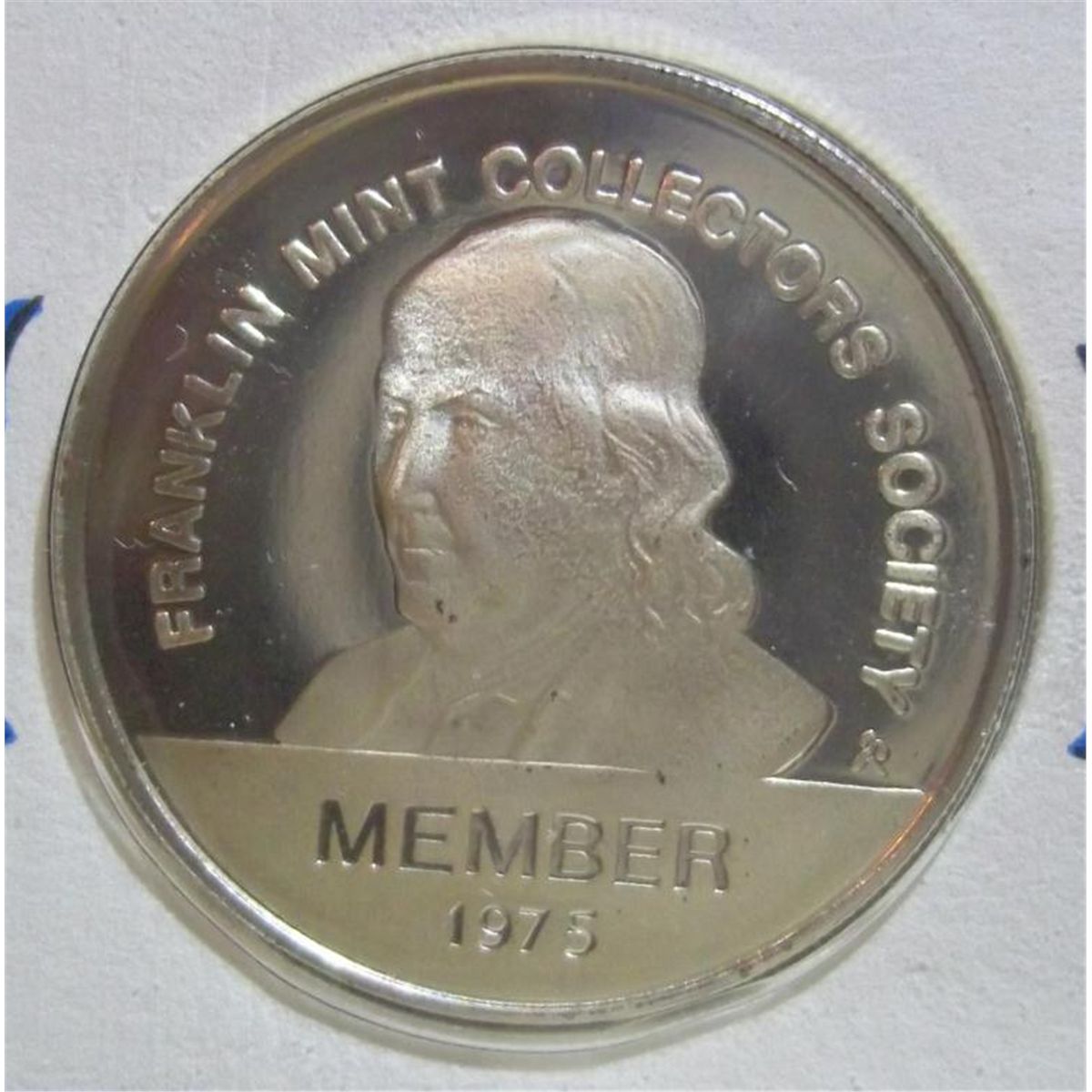 Solid Sterling Silver Franklin Mint Member Coin