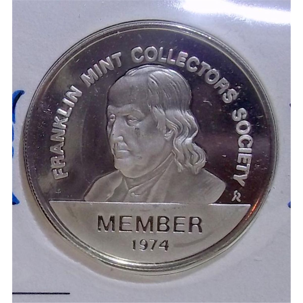 Solid Sterling Silver Franklin Mint Member Coin