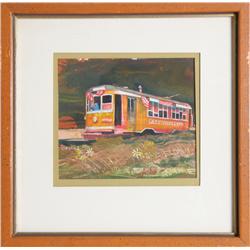 Steven Cryan, Last Trolley, Watercolor