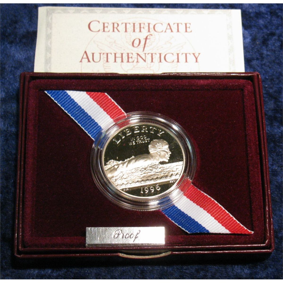1252. 1996 U.S. Olympics Atlanta Centennial Proof Half Dollar.
