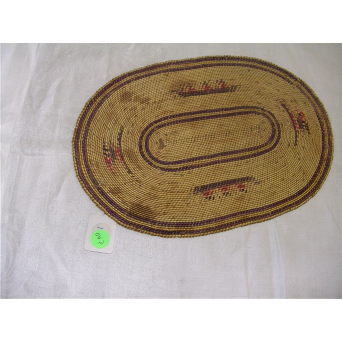 wonderful Native American handmade Makah mat (trivet) with e men in ...