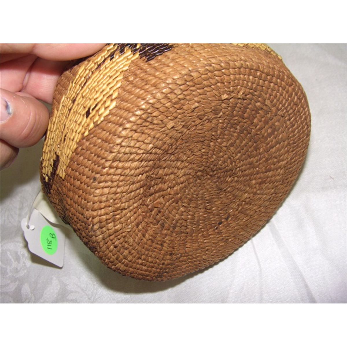 wonderful Native American handmade Tsimshian basket butterfly design 3x5