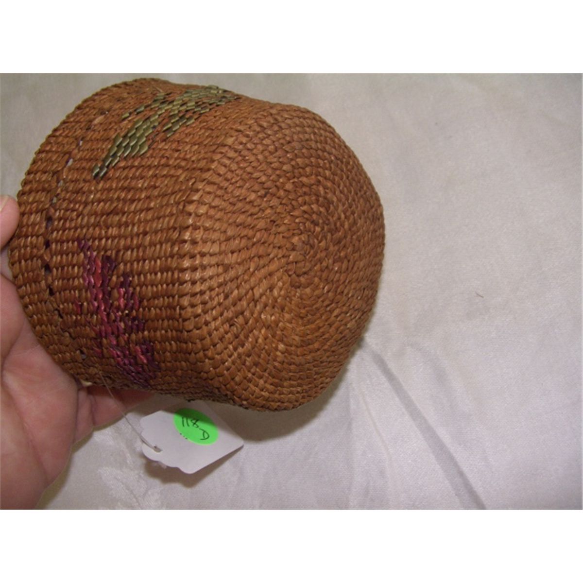 wonderful Native American handmade Tsimshian basket butterfly design 3x4