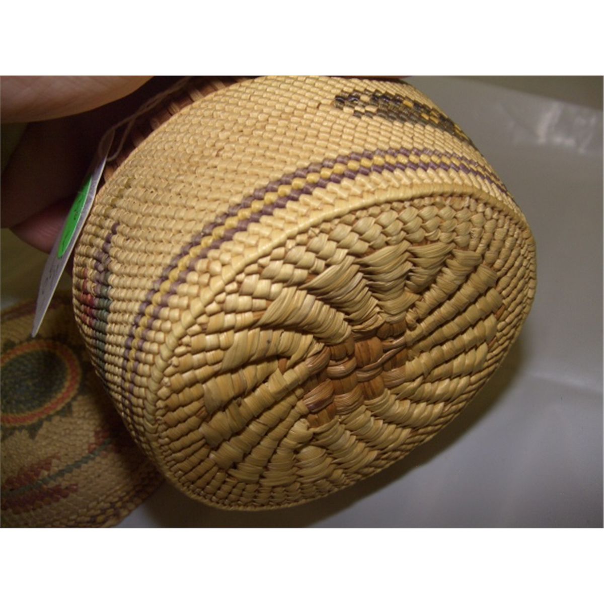 NW Native American Makah treasure basket w/ whale -bird Makah hunting ...