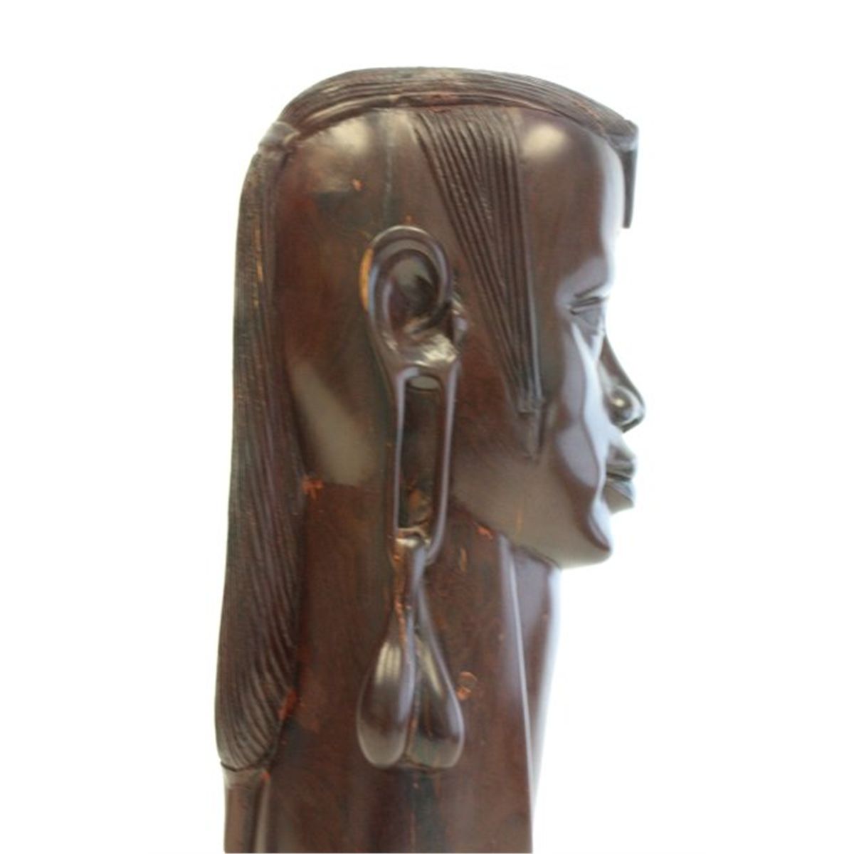 Pair African carved "Heads"