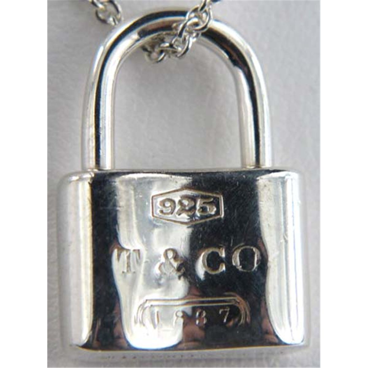 Tiffany & Co Silver Lock Pendant Necklace