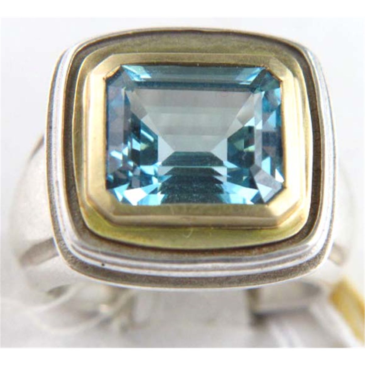 Slane & Slane 18K Gold&Silver Blue topaz Ring