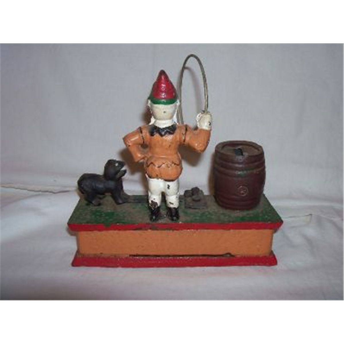 MWF1211 Vintage Trick Dog Cast Iron Mechanical Bank,