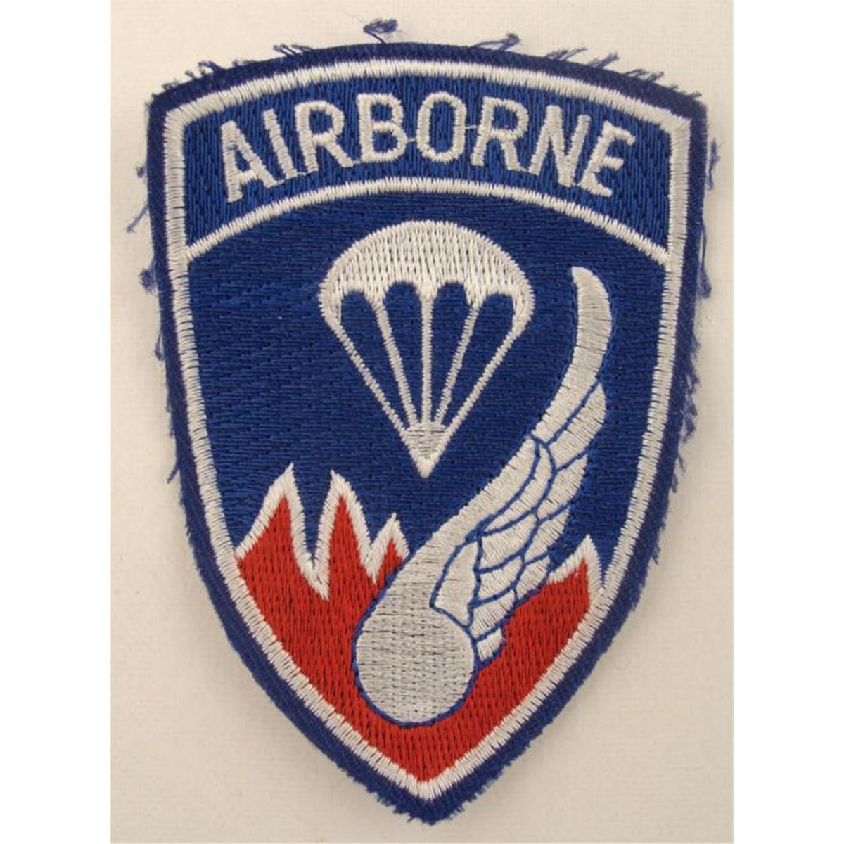 U.S. AAF AIRBORNE PATCH PARACHUTE WINGS AND FIRE