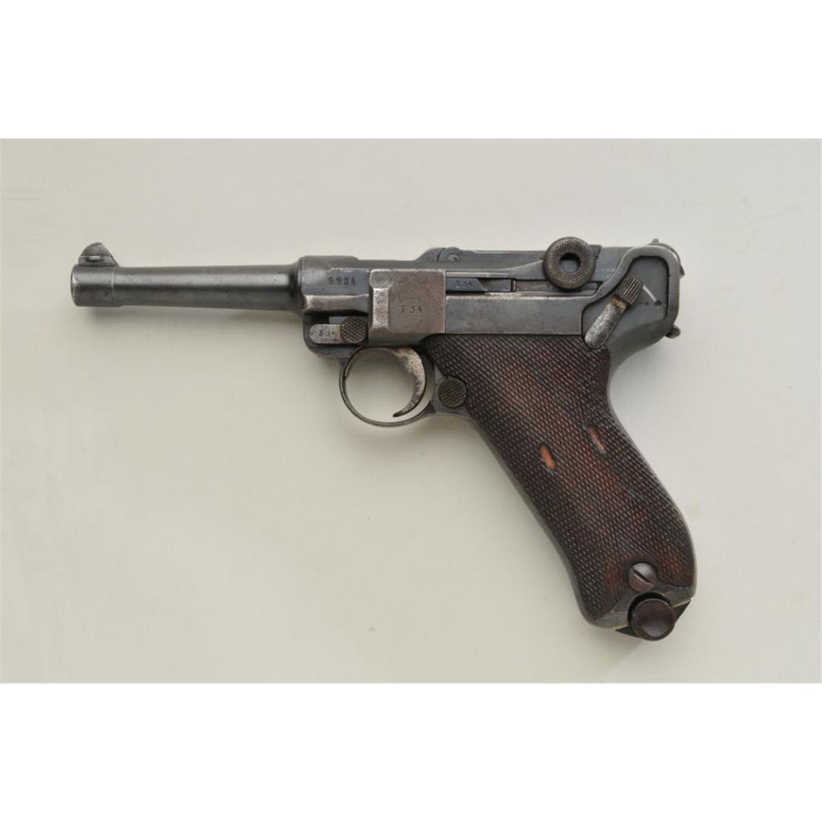 German Luger by Erfurt semi-auto pistol, 9mm cal., 4” barrel, military ...