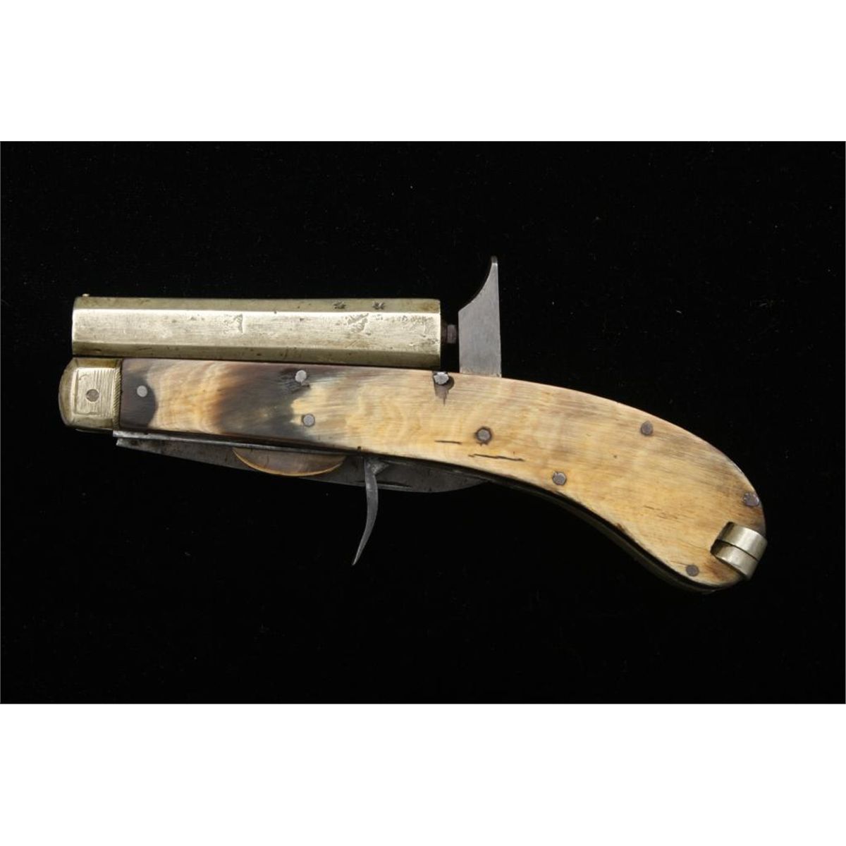 Antique knife pistol by James Rodgers of Sheffield, .30 cal., 3-1/2 ...
