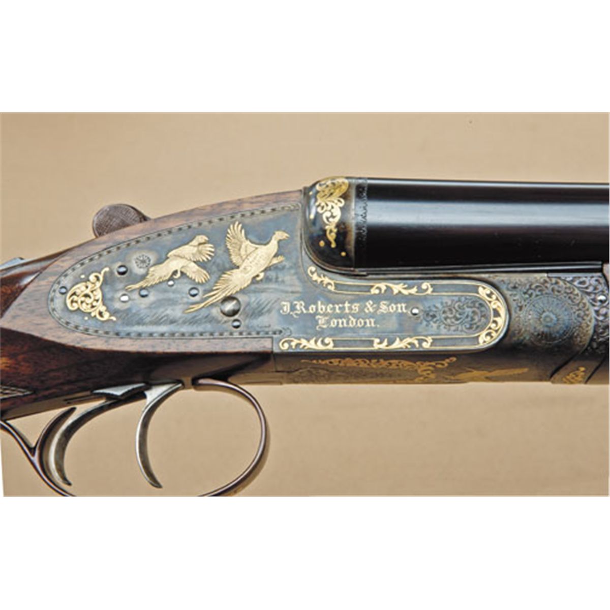 High grade English full sidelock double-barrel shotgun by J. Roberts ...