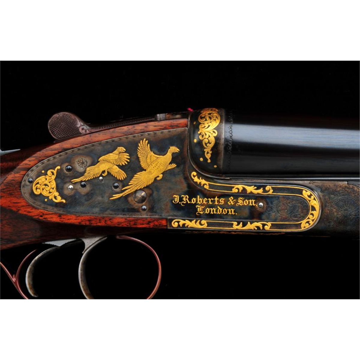 High grade English full sidelock double-barrel shotgun by J. Roberts ...