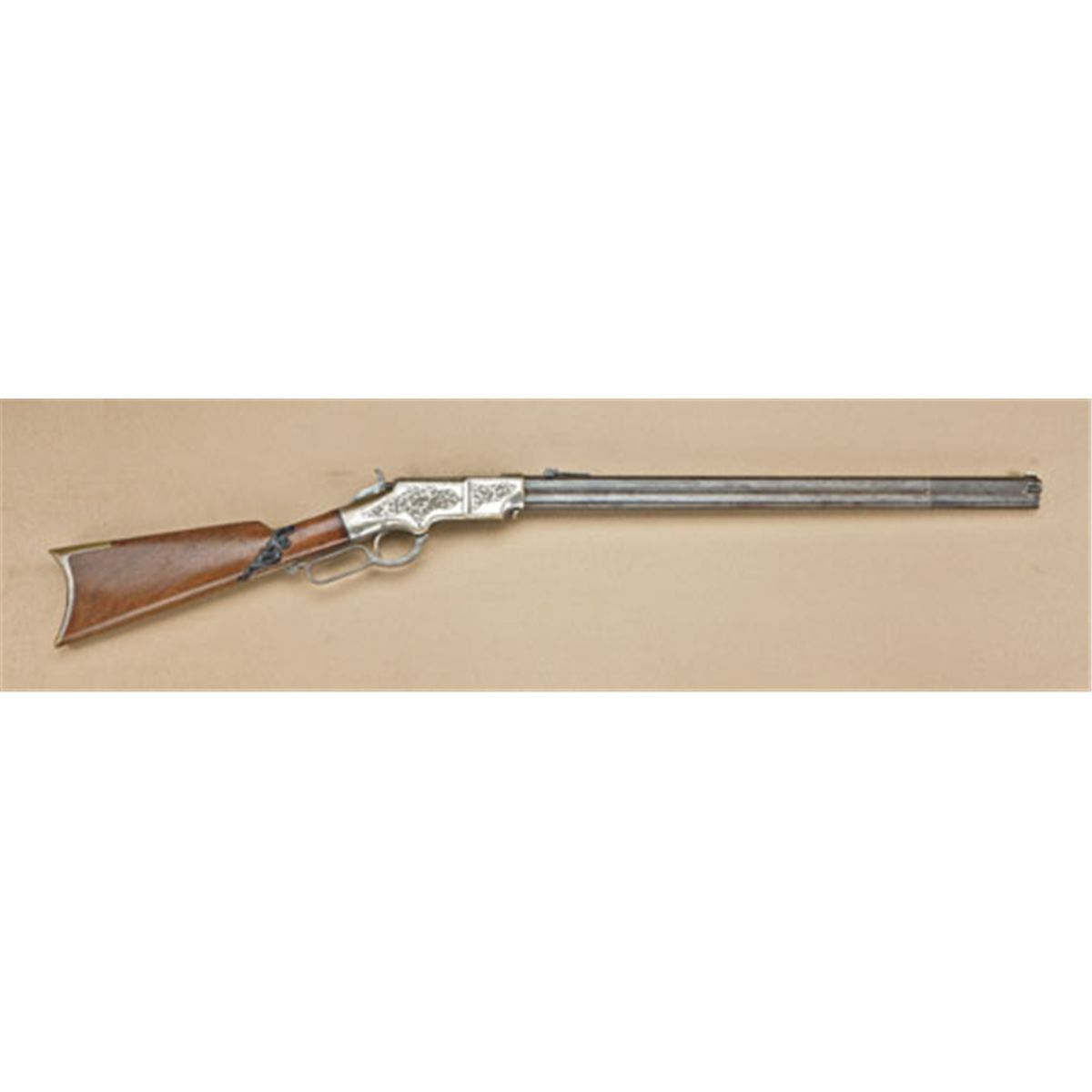 Original engraved 1860 Henry rifle, .44 Henry rimfire, blue and plated ...