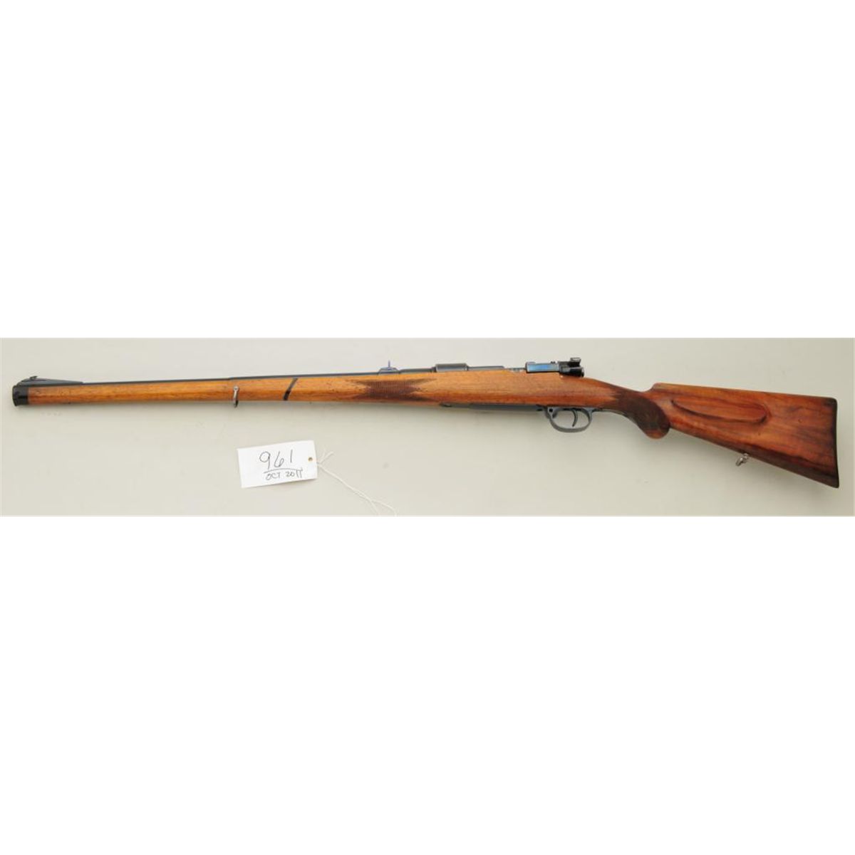 Sporterized Mauser bolt-action rifle, 9mm cal., 23” barrel marked “L ...