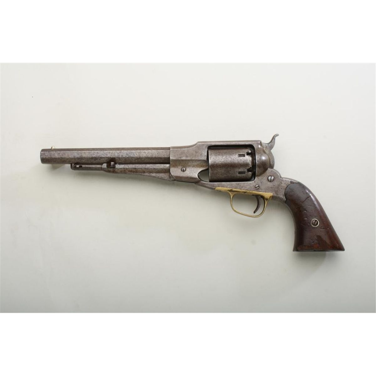 Remington Model 1861 Navy percussion revolver, .36 cal., 7-3/8” octagon ...
