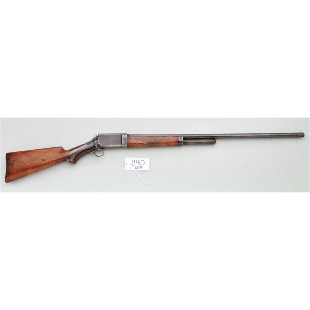 Burgess Gun Co. pump action shotgun, 12 gauge, 30” Damascus barrel ...