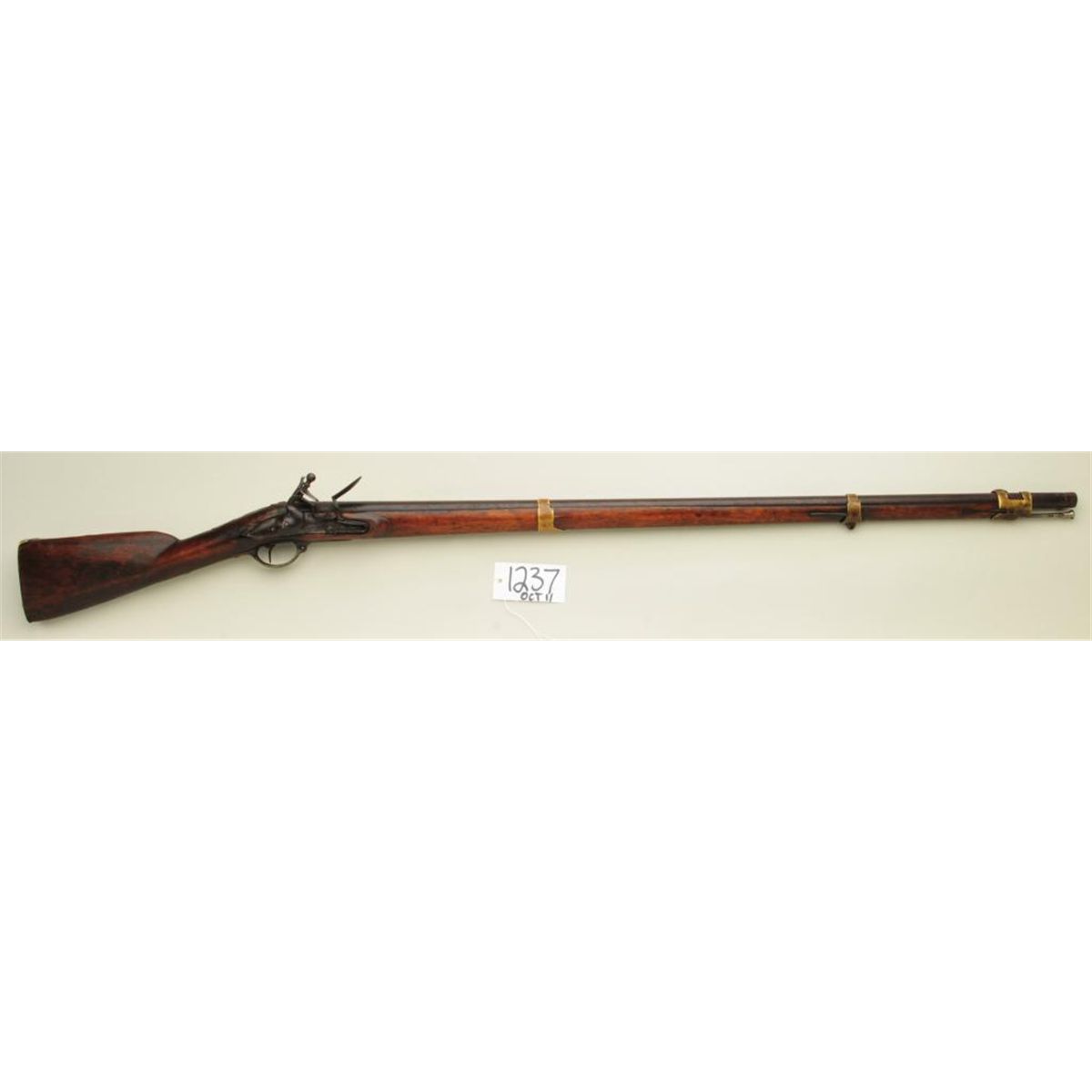 Germanic or Dutch mid-17th century flintlock military style musket ...