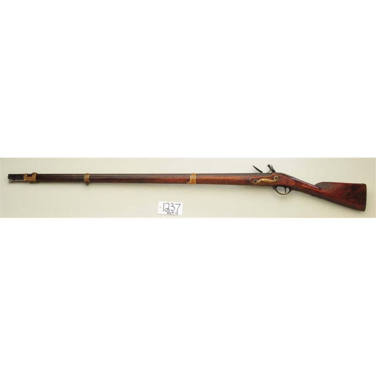 Germanic or Dutch mid-17th century flintlock military style musket ...