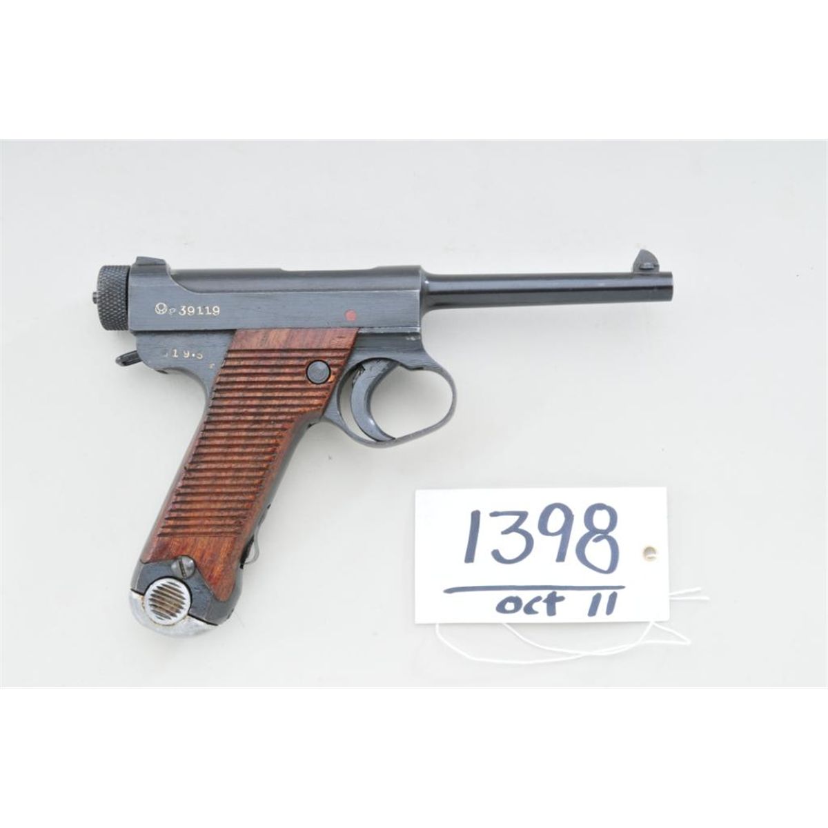 Japanese Type 14 Nambu Pistol, 8mm Nambu caliber, Nagoya Arsenal, May ...