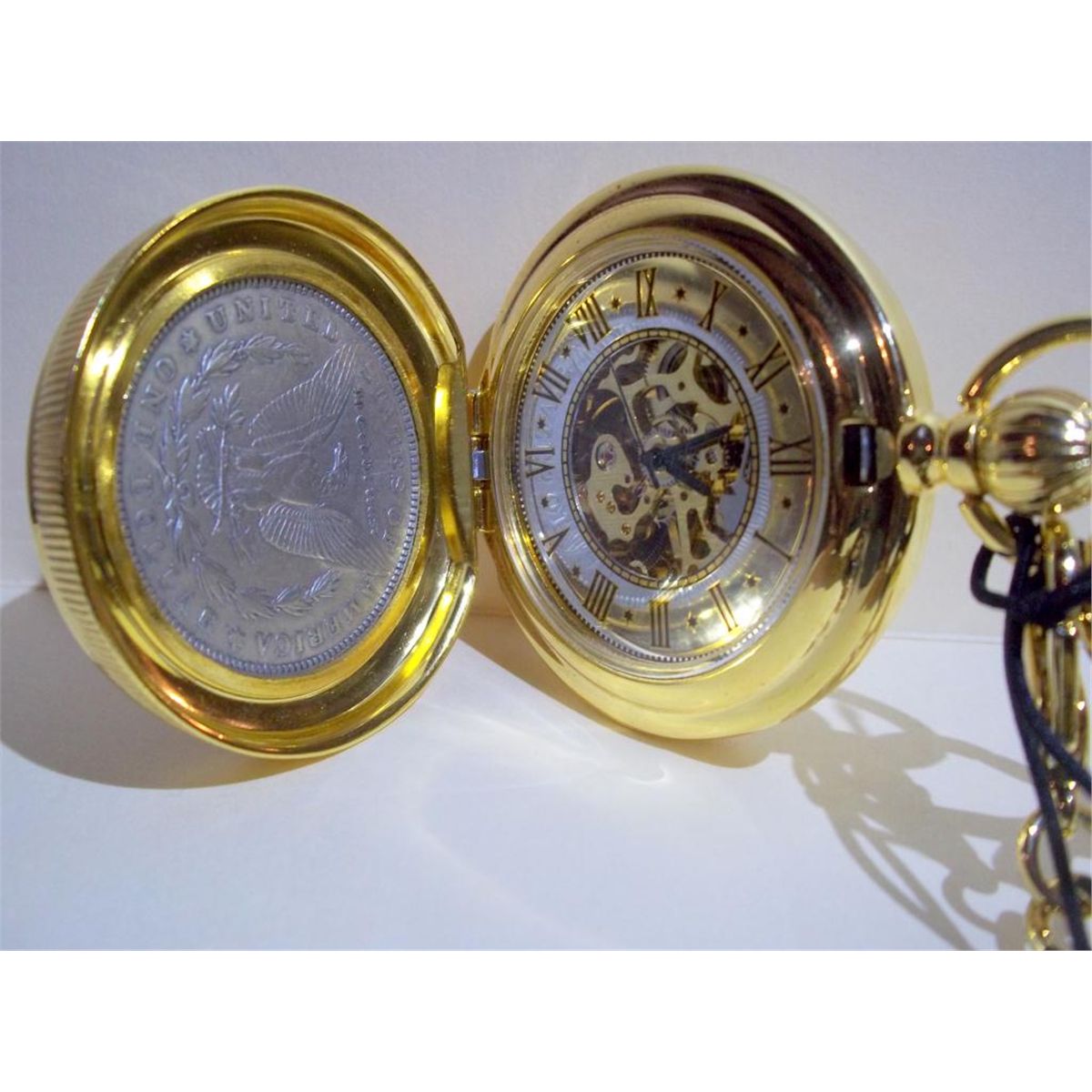 24k Morgan Silver Dollar Pocket Watch 1of 500 "Rare"