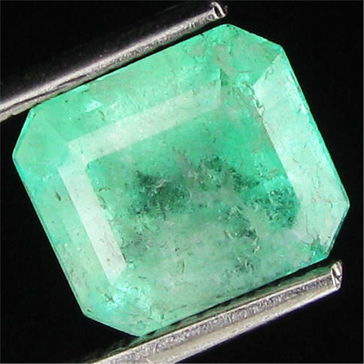 2.46ct Natural Colombian Emerald Cut Mint Green (GEM-29369)