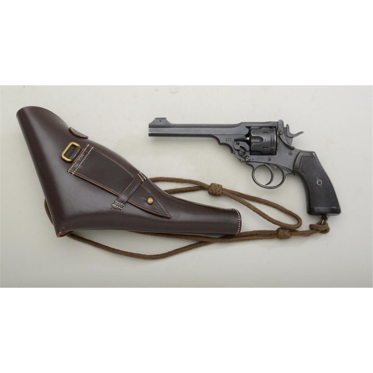 Webley-Enfield MK VI DA top break revolver, .455 cal., 6” barrel ...