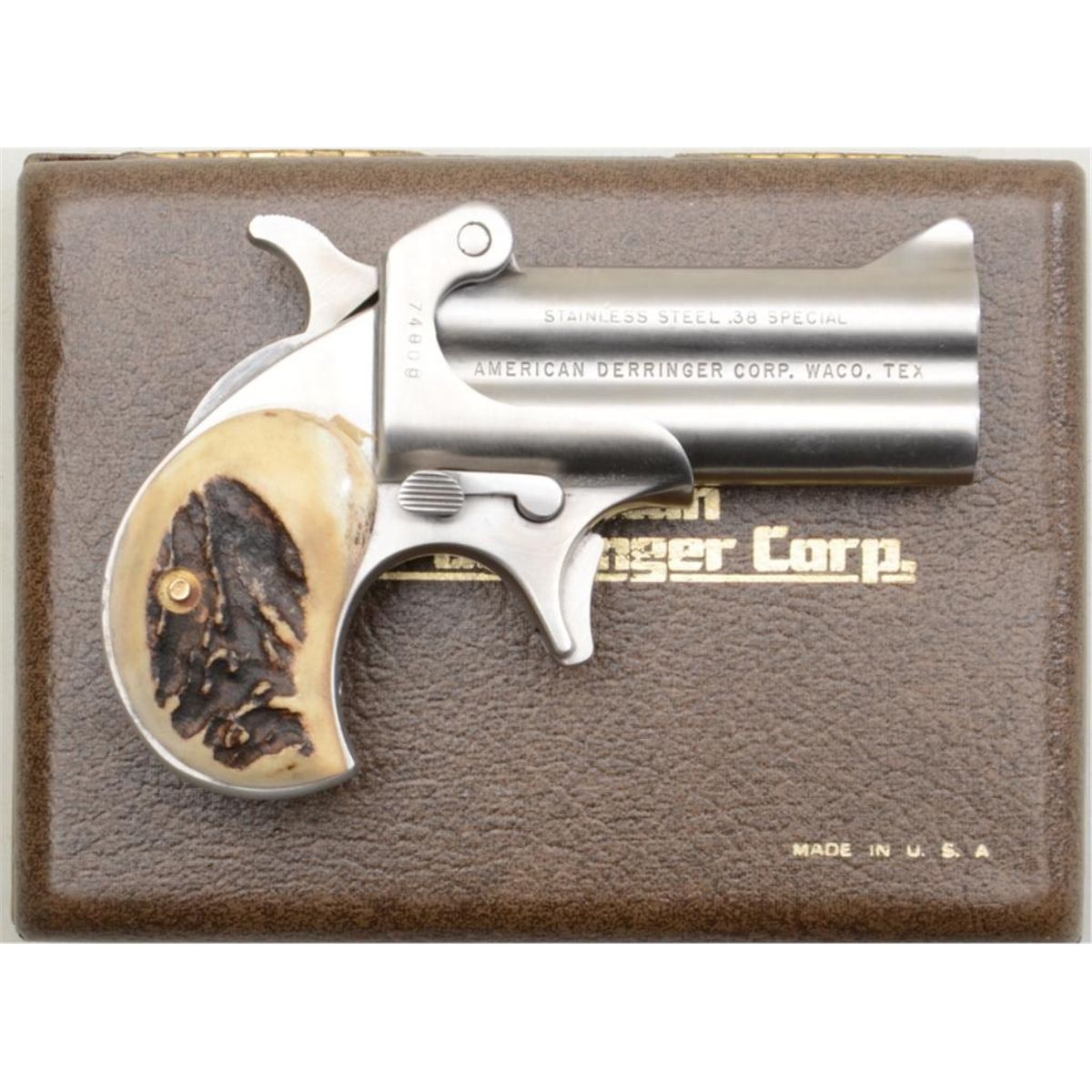American Derringer Corp. Model 1 O/U derringer, .38 special cal., 3 ...